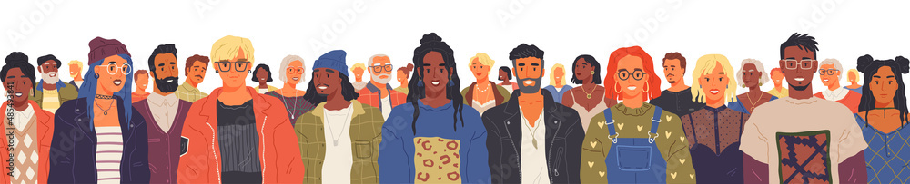 Portrait of diverse multiracial and multicultural group of people ...