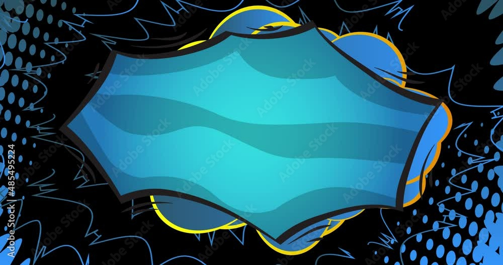 Retro comic style Speech Bubble background on green screen. Manga ...