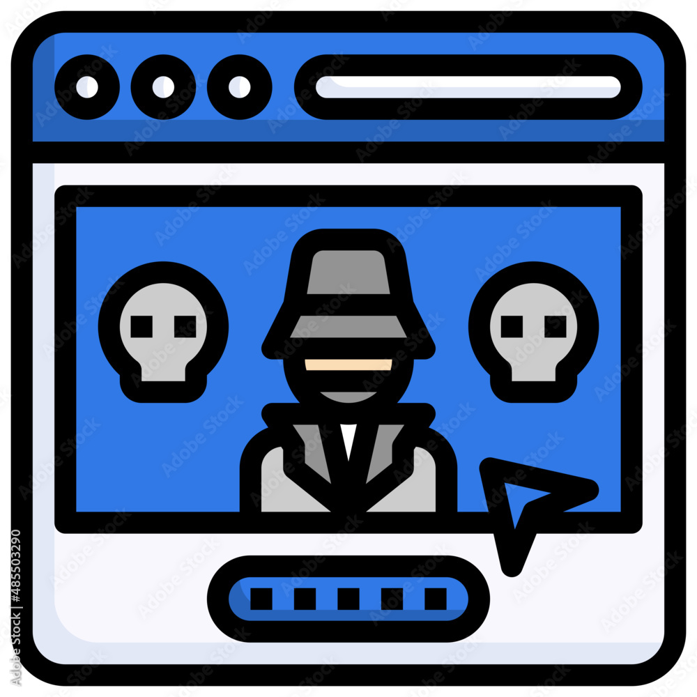 DARK WEB filled outline icon,linear,outline,graphic,illustration Stock ...