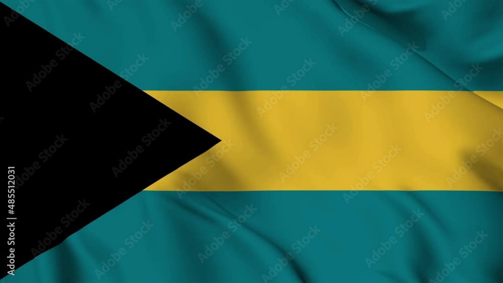 Bahamas flag waving looping footage Full 4K (3840 x 2160) Realistic ...