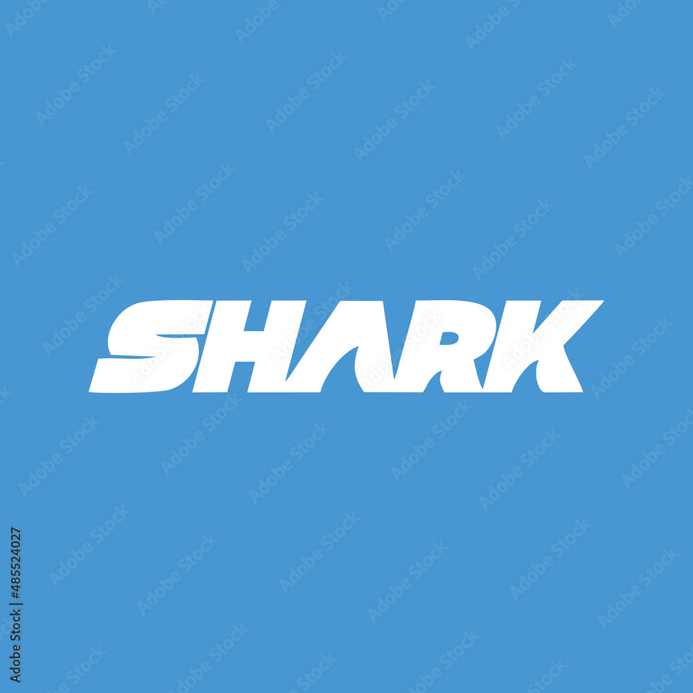 Shark letter with logo design illustration. Shark logo design ...