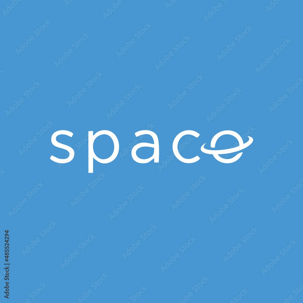 Space letter with logo design illustration. Space logo design ...