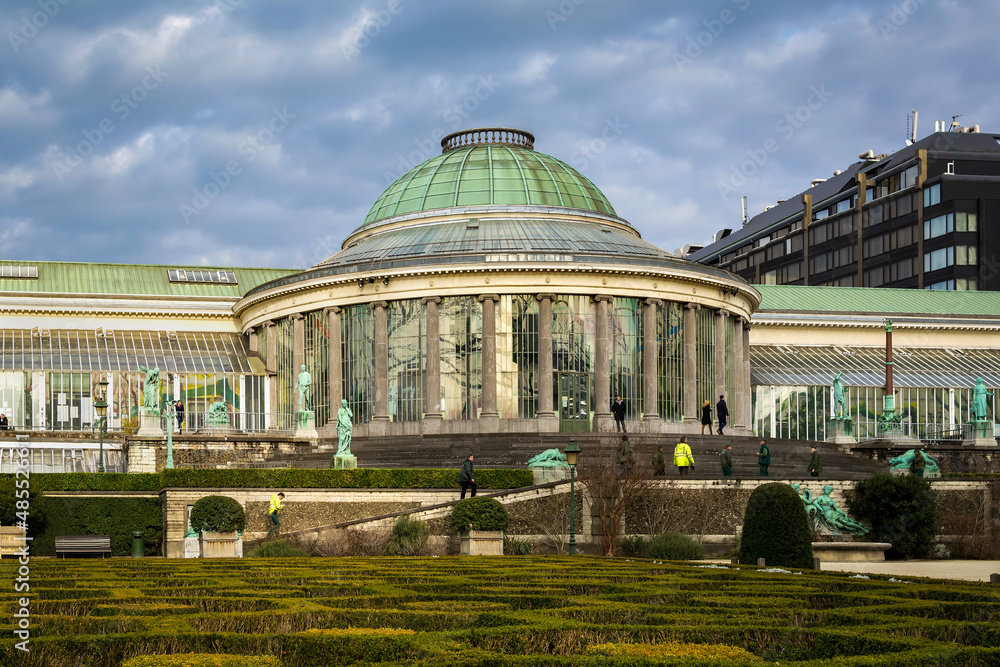 Botanical Garden of Brussels in Belgium. Its main building is a ...