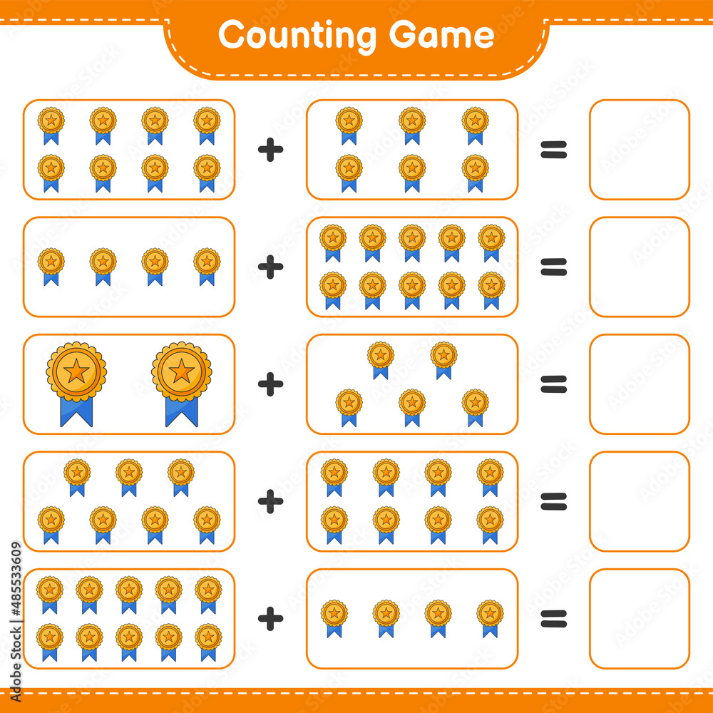 Count and match, count the number of Trophy and match with the right ...