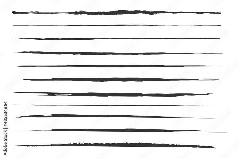 Set of artistic pen brushes.Doodles, ink brushes.Set of vector grunge ...