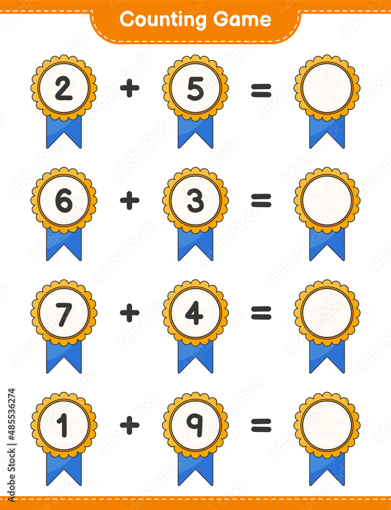Count and match, count the number of Trophy and match with the right ...