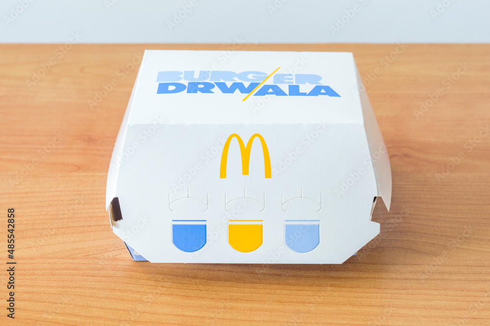 Pruszcz Gdanski, Poland - January 4, 2022: Paper box of McDonald's ...