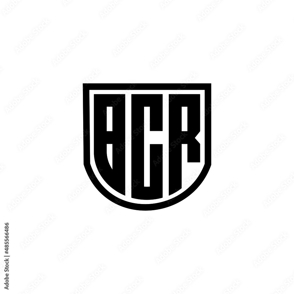 BCR letter logo design with white background in illustrator, vector ...