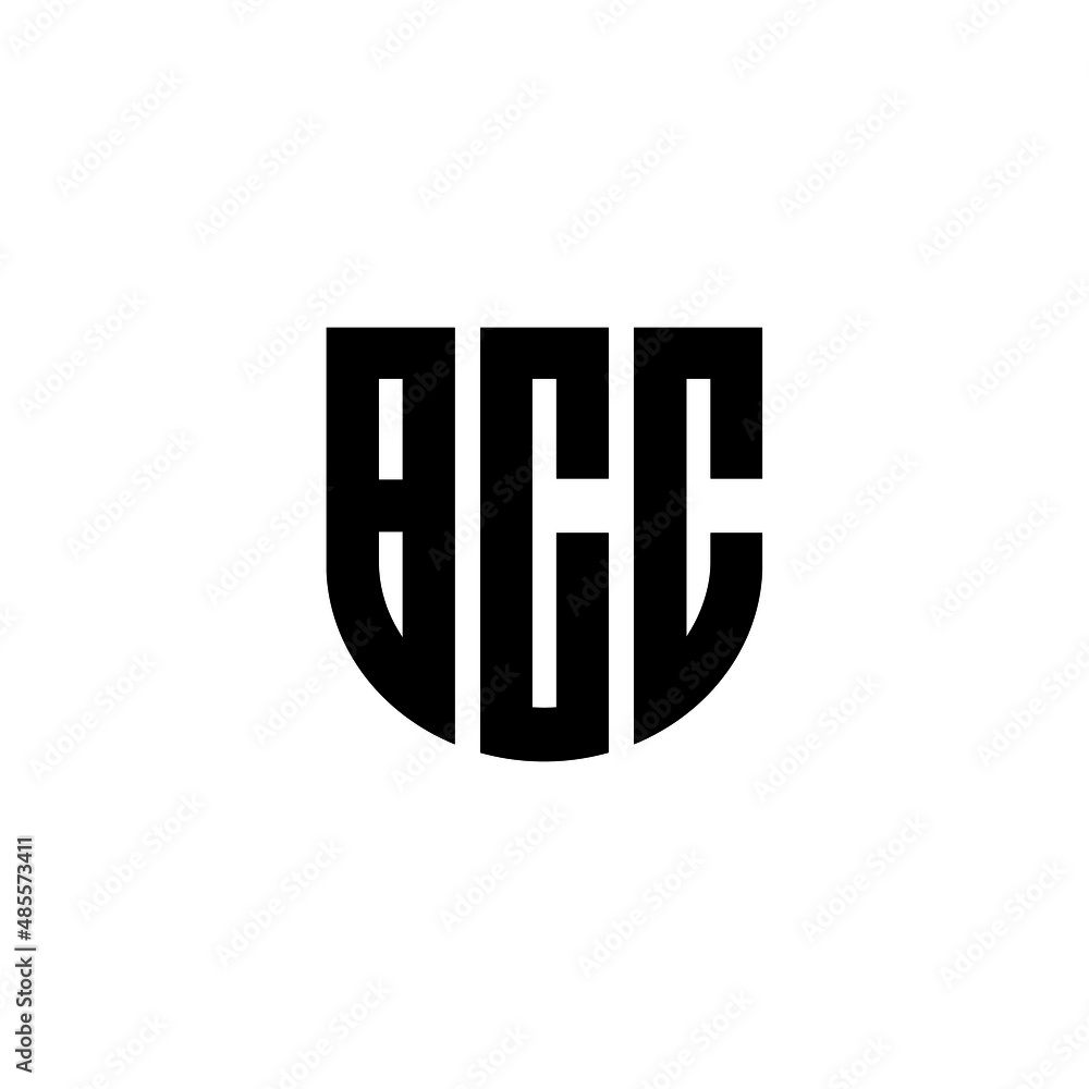 BCC letter logo design with white background in illustrator, vector ...