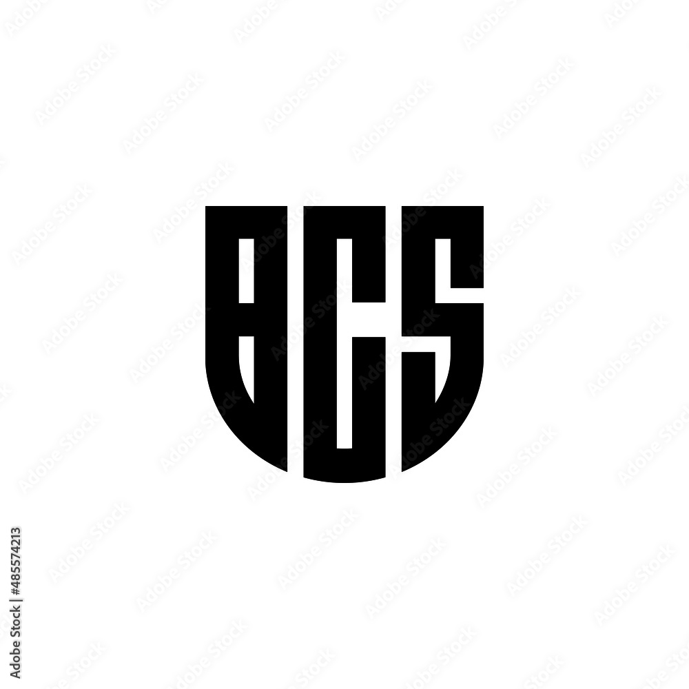 BCS letter logo design with white background in illustrator, vector ...