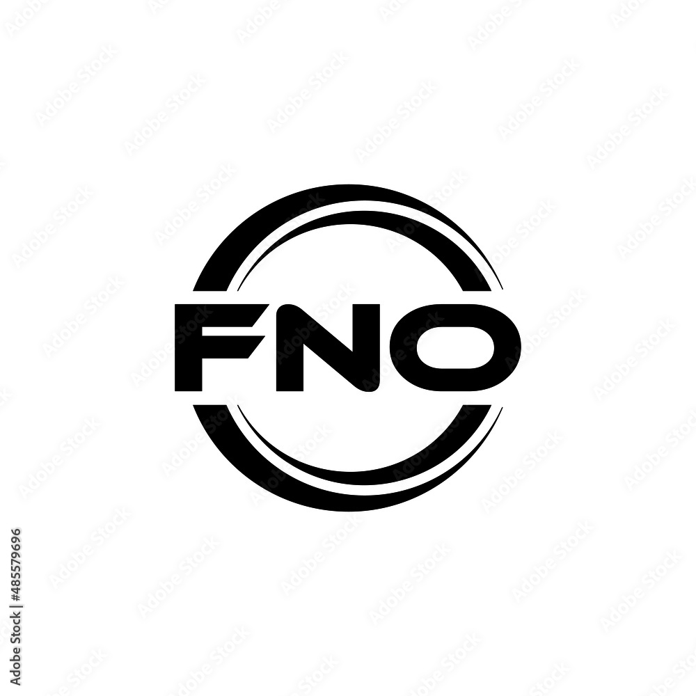 FNO letter logo design with white background in illustrator, vector ...