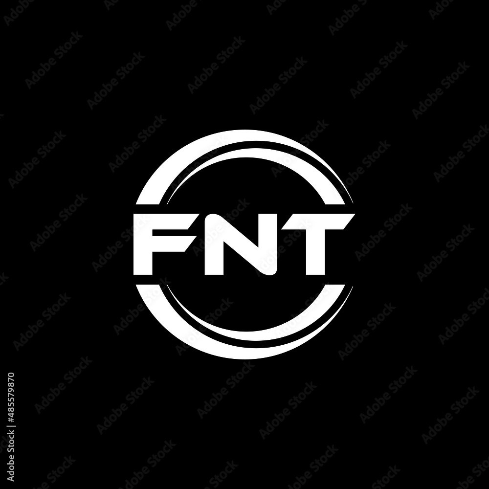FNT letter logo design with black background in illustrator, vector ...