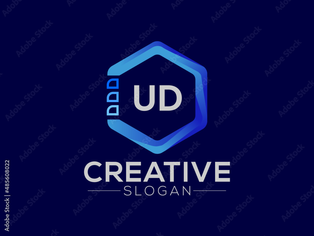 UD logo, UD letter logo design, UD Minimal logo, UD Shield Logo, UD ...