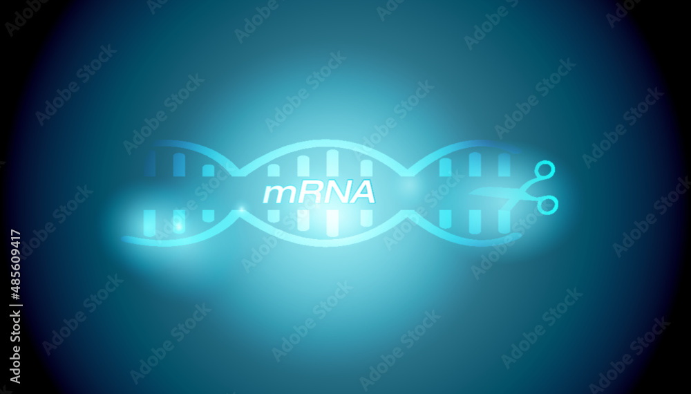 mrna scissors rna scalpel helix Stock Vector | Adobe Stock