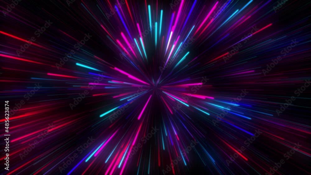 Neon color changing vibrant colorful 3d abstract background. Speed of ...