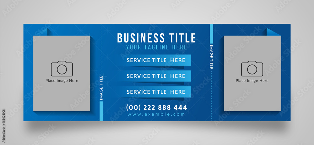 service business banner or facebook cover page template with photo ...