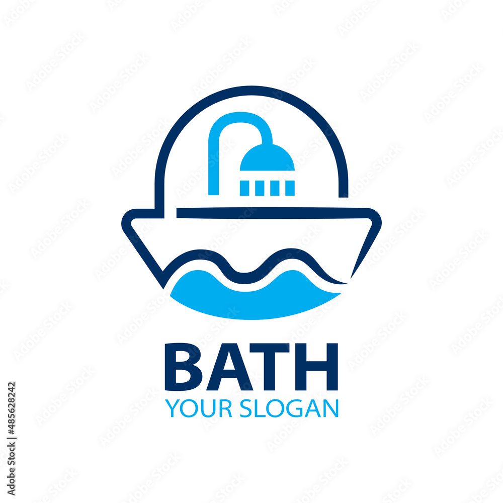 Vector logo of plumbing, baths and showers Stock Vector | Adobe Stock