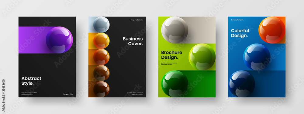 Isolated catalog cover A4 vector design template set. Original ...