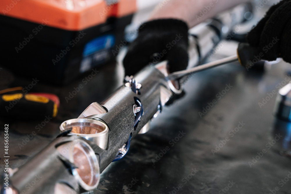 The shape charge loaded in gun and conveyed in hole on wireline to ...