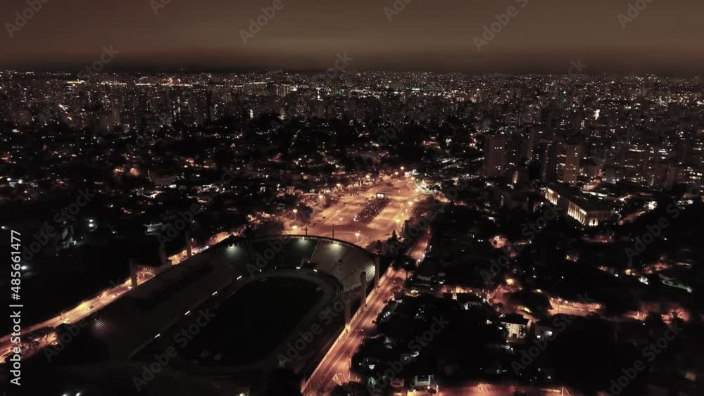 Cityscape of Sao Paulo Brazil. Stunning landscape of sports centre at ...