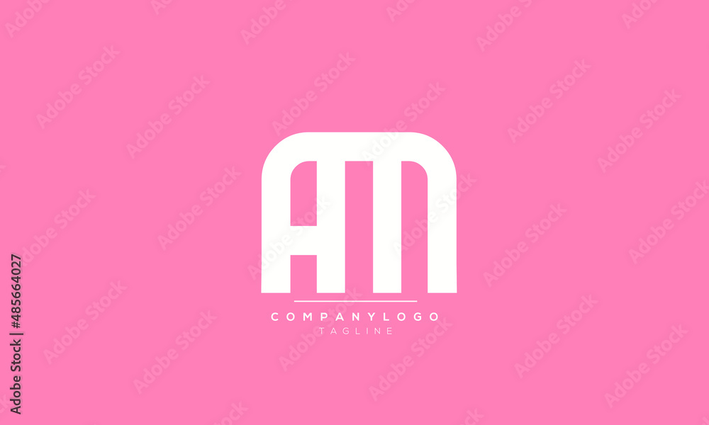 Alphabet letters Initials Monogram logo AM, AM INITIAL, AM letter Stock ...