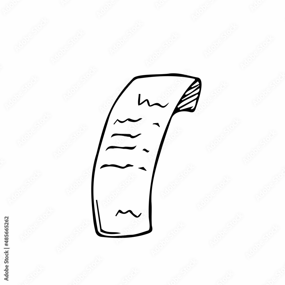 Paper receipt hand drawn outline doodle icon. Business, shop payment ...