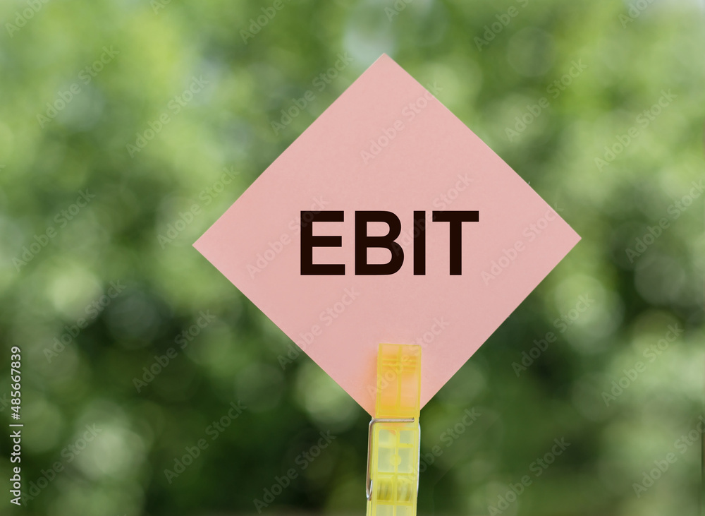 EBIT text on the pink signpost on nature background Stock-Foto | Adobe ...