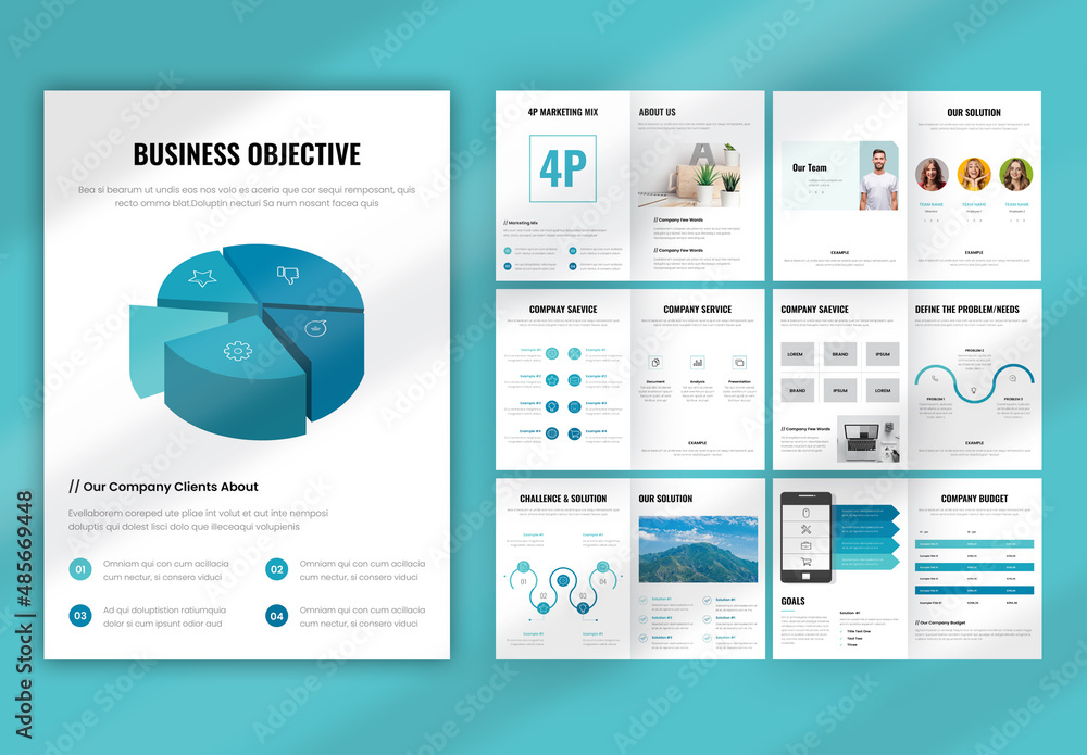 Business Objective Layout Stock Template | Adobe Stock