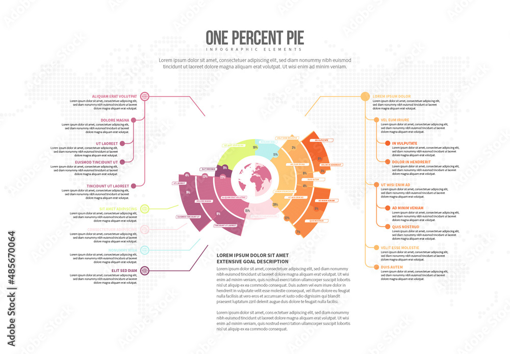 One Percent Pie Infographic Stock Template | Adobe Stock