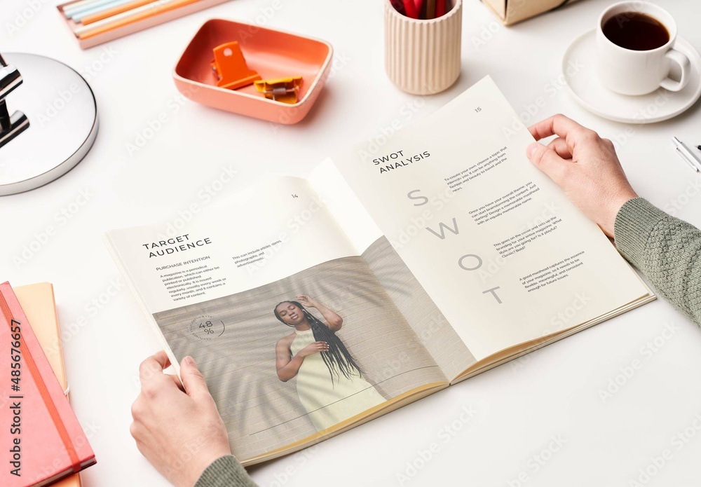 Open Magazine On Table 191 Open Magazine On Table Stock Photos,