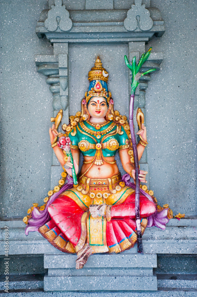 Colourful Hindu God Statue at a Hindu Temple in George Town, Penang ...