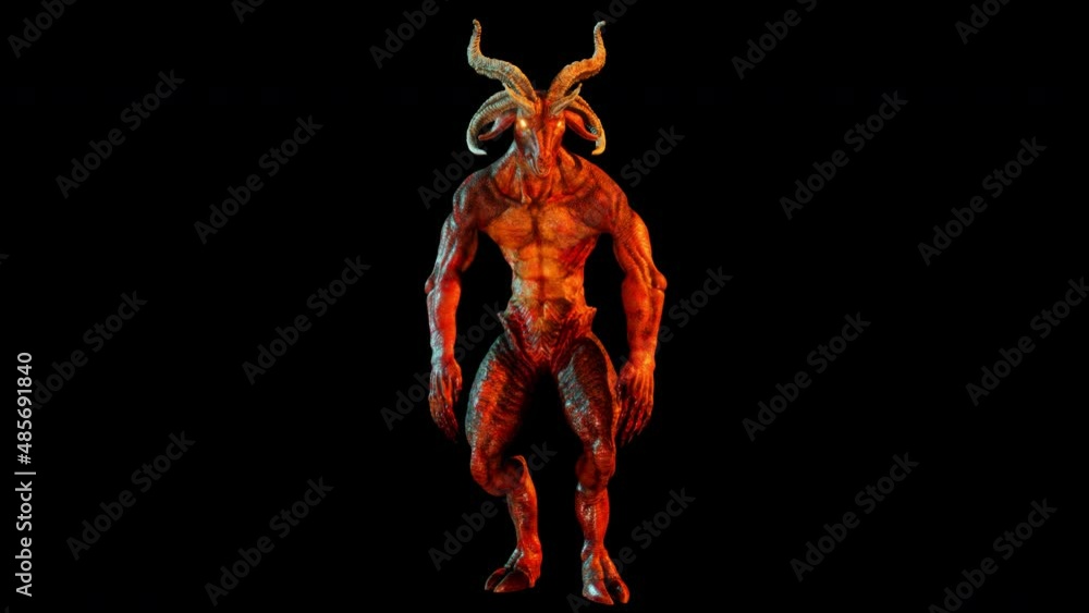 Goat Demon Baphomet VJ Loop - behold to the symbol of hell! Hold your ...