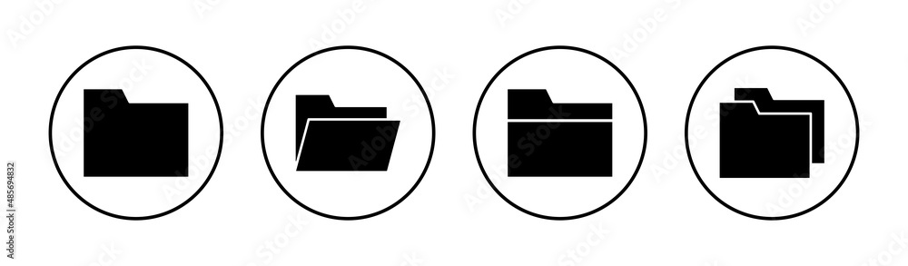 Folder icons set. folder sign and symbol Stock Vector | Adobe Stock