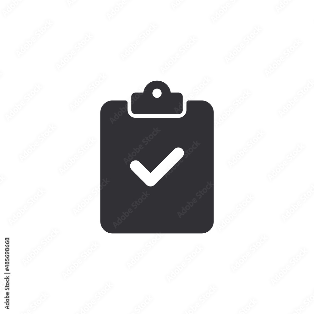 Tasks. Clipboard icon. Task done. Signed approved document icon ...