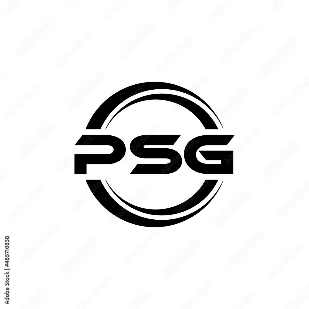 PSG letter logo design with white background in illustrator, vector ...