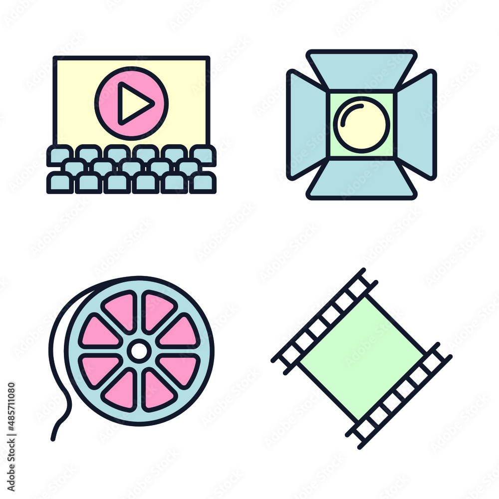 Entertainment elements set icon symbol template for graphic and web ...