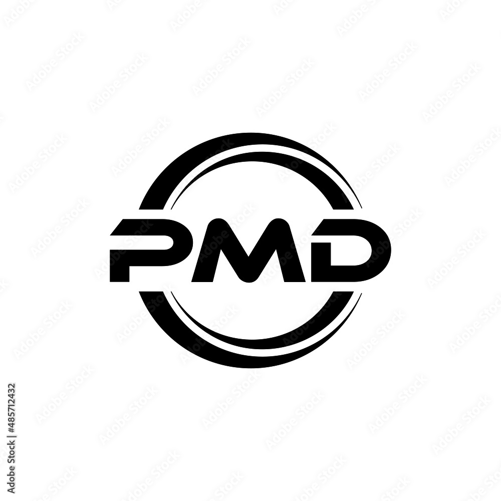 PMD letter logo design with white background in illustrator, vector ...