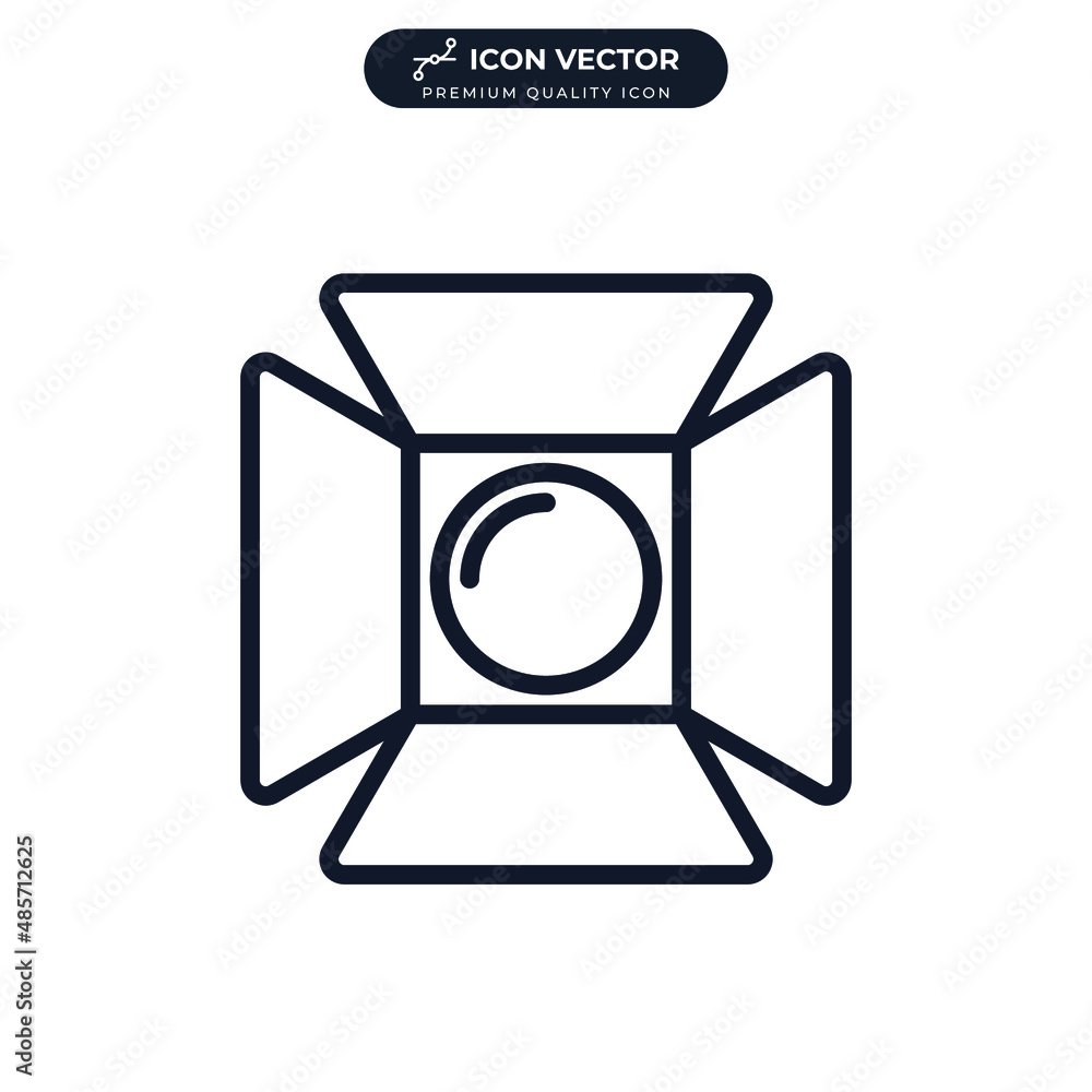 Spotlight. Searchlight icon symbol template for graphic and web design ...