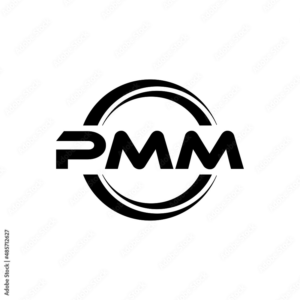 PMM letter logo design with white background in illustrator, vector ...