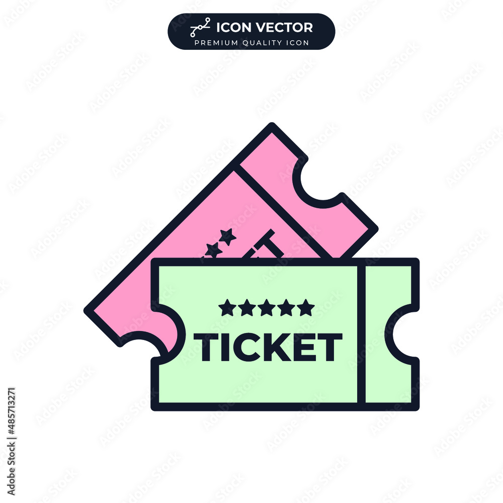 Tickets icon symbol template for graphic and web design collection logo ...