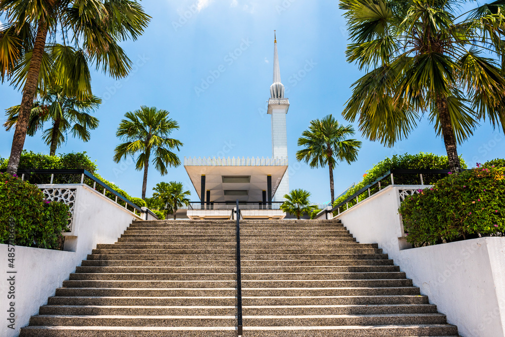 National Mosque (Masjid Negara Mosque or Grand Mosque), Kuala Lumpur ...