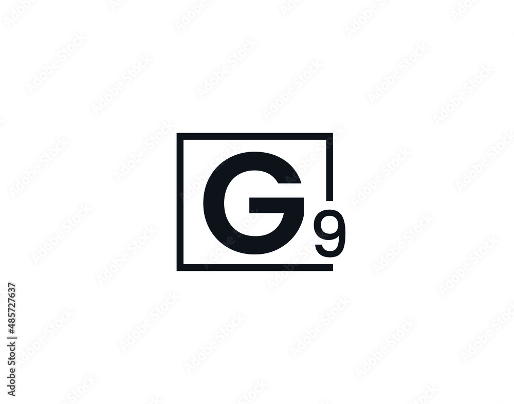 G9, 9G Initial letter logo Stock Vector | Adobe Stock