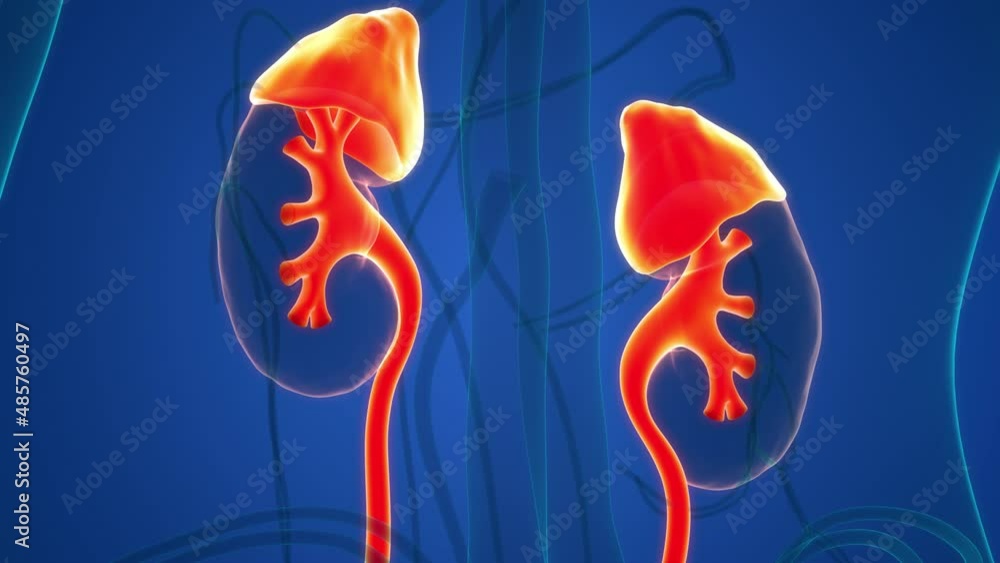 Human urinary System Kidneys Anatomy Animation Concept Stock Video ...