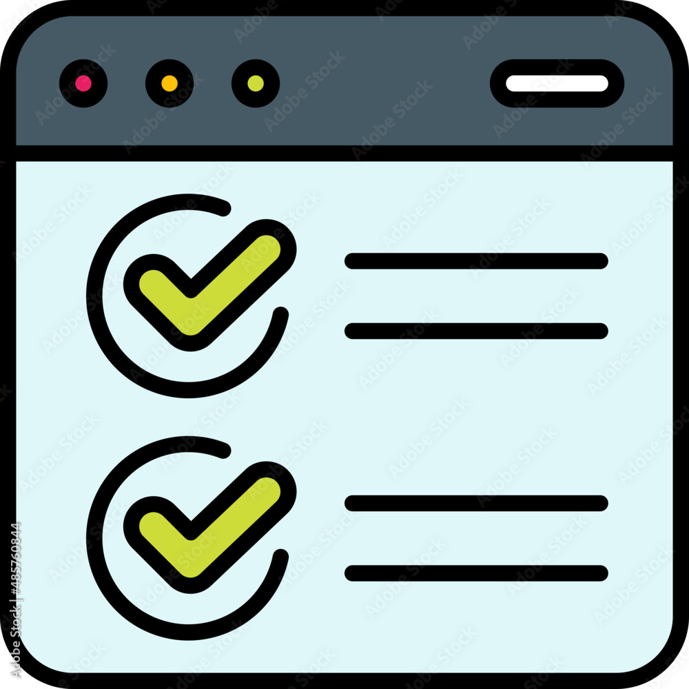 checkbox filled outline icon Stock Vector | Adobe Stock