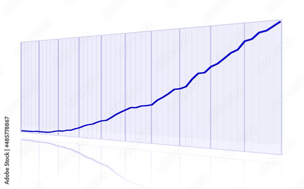 blauer Chart, Wachstum Stock Illustration | Adobe Stock