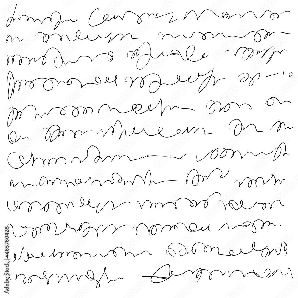 Vintage handwriting letter, retro unreadable text Stock Vector | Adobe ...