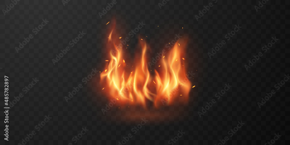 flame background on a transparent background that can be separated ...