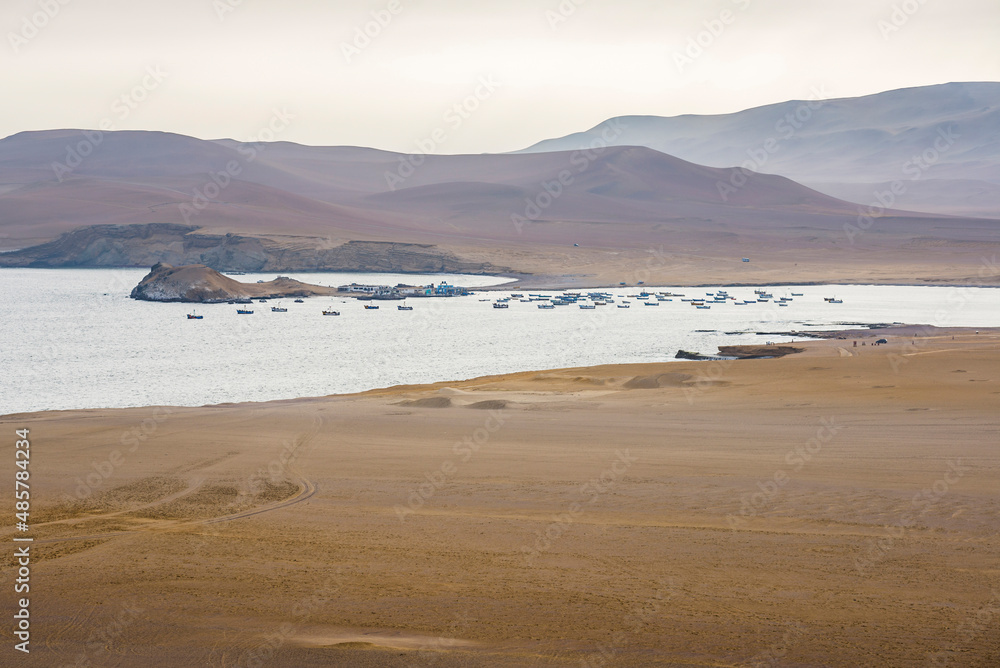 Fishing village in Paracas National Reserve (Reserva Nacional de ...