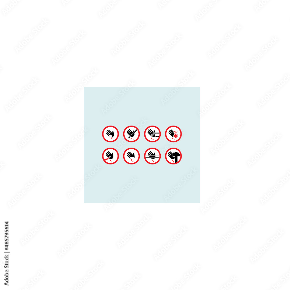 New danger warning signs.Hazard warning sign, isolated vector drawing ...