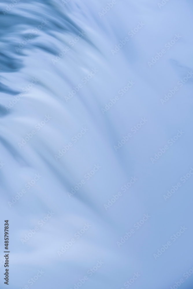 Abstract blue waterfall background with copy space, taken showing ...